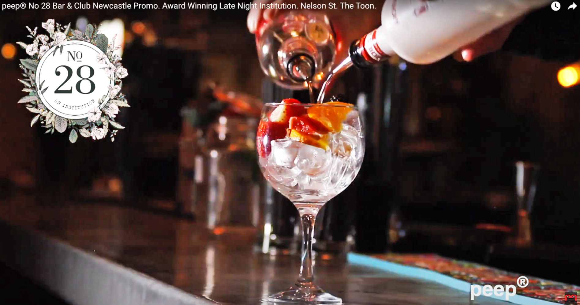 No28 Newcastle Bar and Club marketing material by peep®